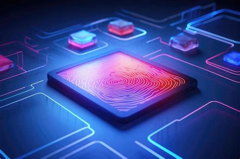 Premium Ai Image Fingerprinting Process Modern Technology Minimalism Light Colors Soft Light