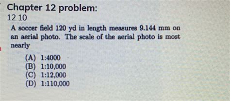 solved chapter 12 ﻿problem 12 10a soccer field 120 ﻿yd in