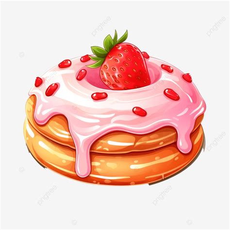 도넛 탑 딸기 크림 그림 딸기 초콜릿 분홍색 Png 일러스트 및 이미지 에 대한 무료 다운로드 Pngtree