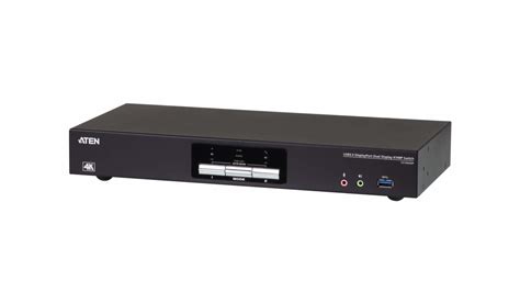 Cs1942dp Aten 2 Port Usb Displayport Kvm Switch 3 5 Mm Jack 4096 X 2160 Maximum Resolution Rs