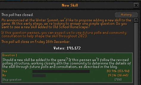 The New Skill Poll Passed R2007scape