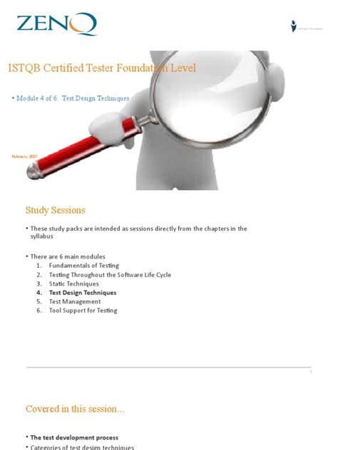 istqb certified tester foundation level module 4 of 6 test design