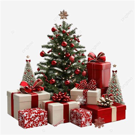 장식된 나무와 선물 상자가 있는 축제 크리스마스 선물 크리스마스 선물 나무 선물 상자 Png 일러스트 및 이미지 에 대한 무료 다운로드 Pngtree