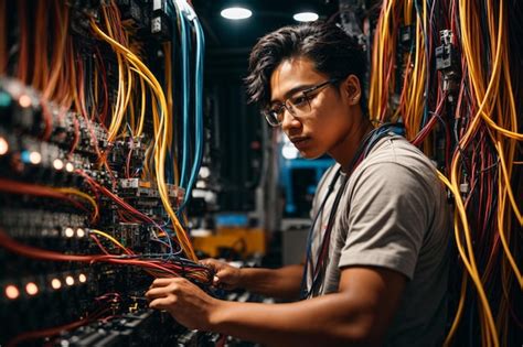 Premium Ai Image Computer Network Engineer