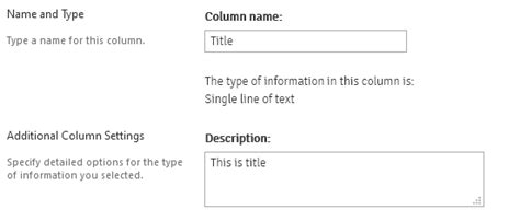 Sharepoint Custom List Column Description To Tooltip Microsoft Qanda