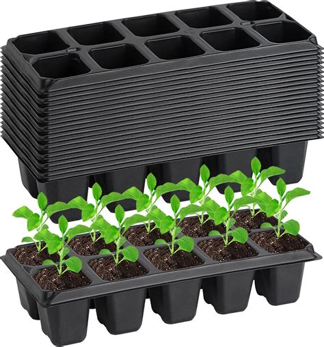 Yard Yard 200 Cells Seedling Plug Trays 20 Pcs Reusable