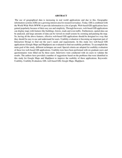 Pdf Usability Evaluation Of Web Based Gis Applications A Comparative