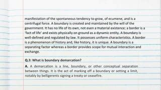 Border Demarcation 2 2 Pptx Geography Science