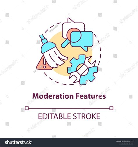 Moderation Features Concept Icon Commenting System Stock Vector