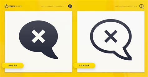 Comment Bubble X Icon · Solid · Coreui Icons · Svg Javascript