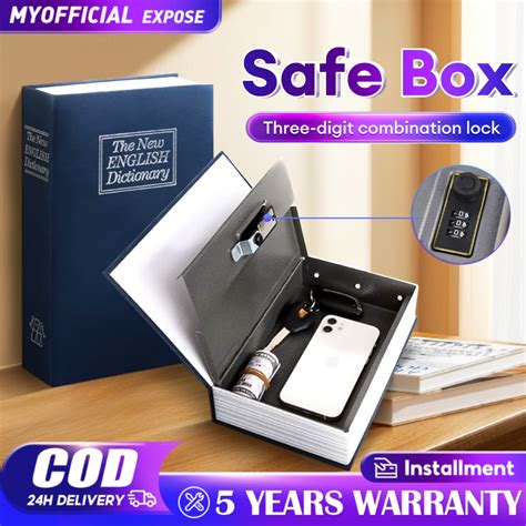 Safety Box Book Safe Passcode Hidden Storage With Lock Money Saving Box