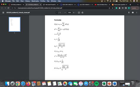 Solved Formulas Chegg