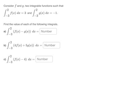 solved consider f and g two integrable functions such that