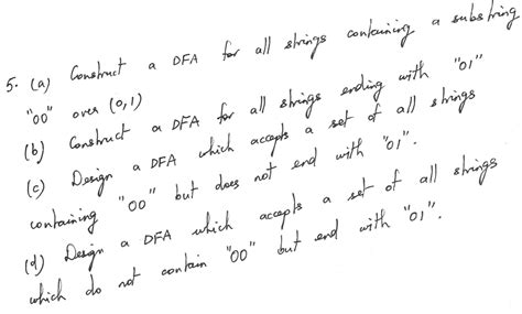 Solved Substring Dfa Construct A 5 A 00 Over 6