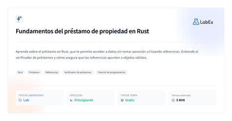 Conceptos De Préstamo En Rust Tutorial De Programación Labex
