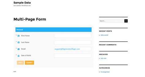 how to create multipage multistep registration forms in wordpress