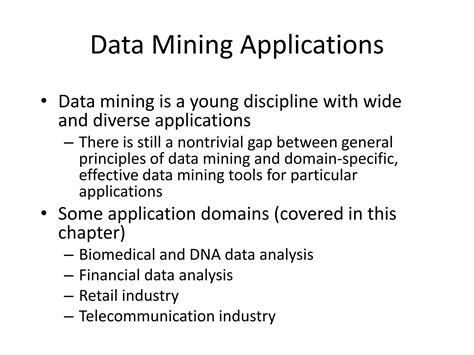 Dataminingapplications Of Various Kinds Ppt