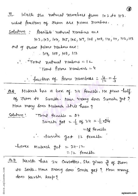 Rd Sharma Solutions Class 6 Chapter 6 Fractions Exercise 61