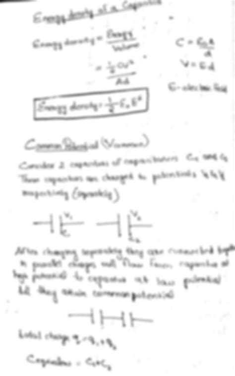 Solution Combinations Of Capacitors Energy Of Capacitor Physics Short Notes Electrostatic