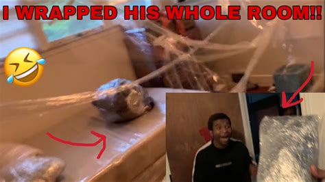 Extreme Saran Wrap Prank Hilarious Youtube