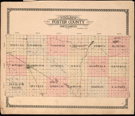 Outline Of Foster County From Standard Atlas Of Foster County North