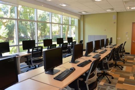 Premium Photo Modern Computer Lab Classroom With Large Windows