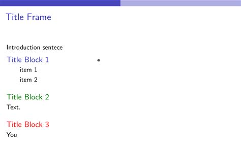 Block Won T Show Beamer TeX LaTeX Stack Exchange
