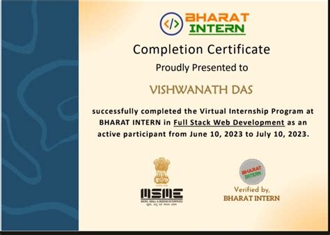 Fullstackdeveloper Bharatinternprogram Webdevelopment