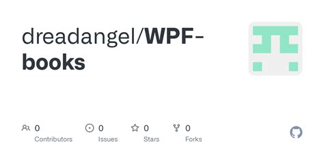 Github Dreadangel Wpf Books