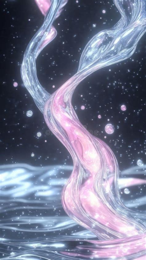 A Swirling Blend Of Translucent Colors Creating A Dynamic Ethereal Visual Effect Stock