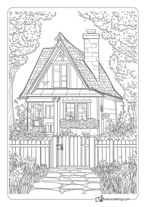 Free Houses Townhouses And Treehouses Coloring Pages