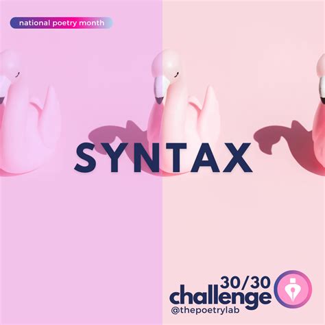 Syntax — The Poetry Lab