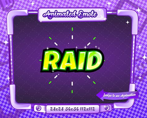 Animated Static Emote Raid Animated Raid Emote Raid Sparkle Emote