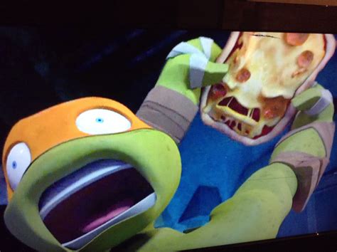 Image Mikey With Evil Pizza  Tmnt Wiki Fandom Powered By Wikia