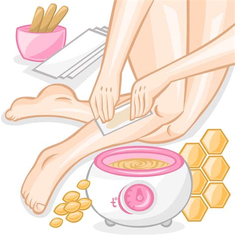 Hair Removal With Waxing Girl Removes Unwanted Hair From Her Legs With