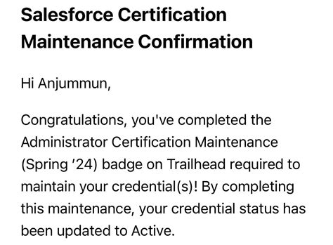 Just Maintaining The Certification That I Worked So Hard For 👍🏼 Salesforcecertification