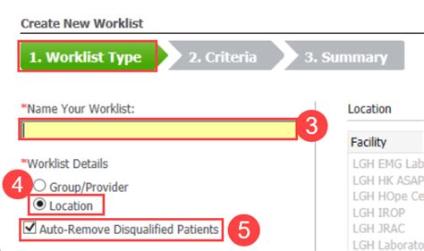 Create And Set Up A Dynamic Worklist Using The Location Filter