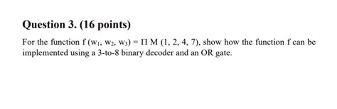 solved question 3 16 points for the function f w1 w2