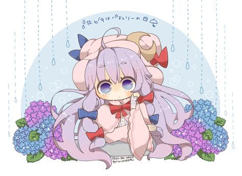 Yaco Nuitnotte Patchouli Knowledge Touhou 1girl Book Chibi