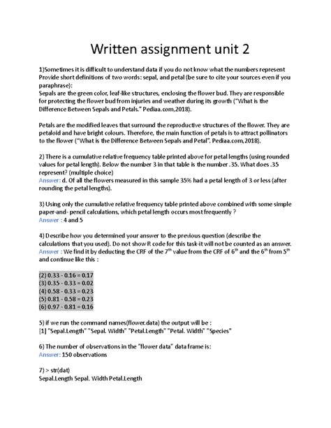 Assignment Unit 2 Math 1280 Wri琀琀en Assignment Unit 2 1some琀椀mes It Is Di昀케cult To Understand