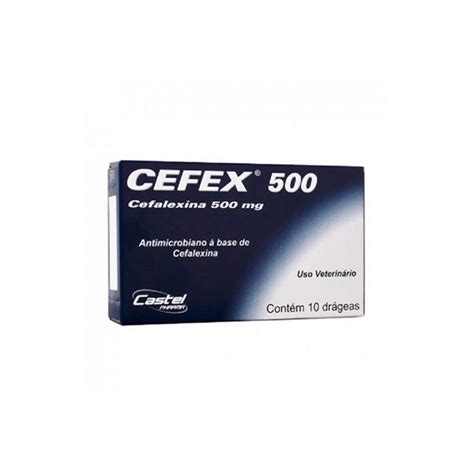 Medicamento Cefex 500mg Com 10 Comprimidos Cepav Vetrio