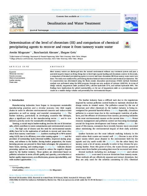 Pdf Determination Of The Level Of Chromium Iii And Comparison Of
