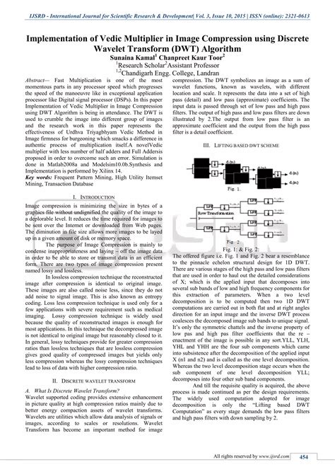 Implementation Of Vedic Multiplier In Image Compression Using Discrete Wavelet Transform Dwt