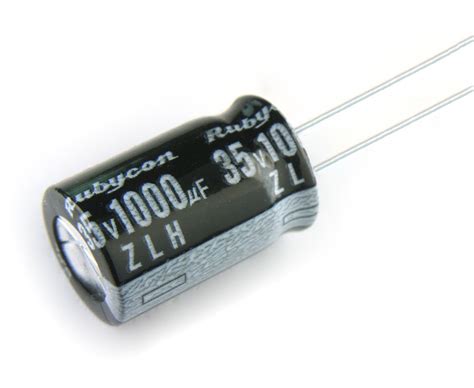 Rubycon 12 5x25mm Zlh Low Esr 35v 1000uf Capacitor Phaser Fpv