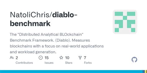 Github Natolichrisdiablo Benchmark The Distributed Analytical Blockchain Benchmark