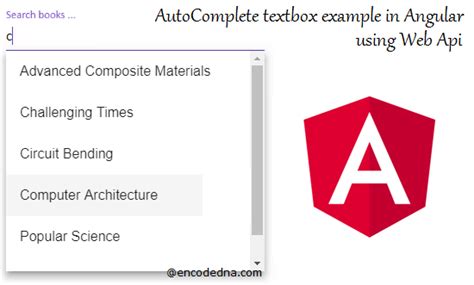 Autocomplete Textbox In Angular With Dynamic Data Using Web Api In Mvc