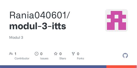 GitHub Rania Modul Itts Modul