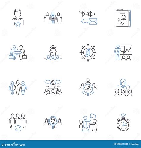 Customer Approach Line Icons Collection Empathy Personalization Satisfaction Responsiveness