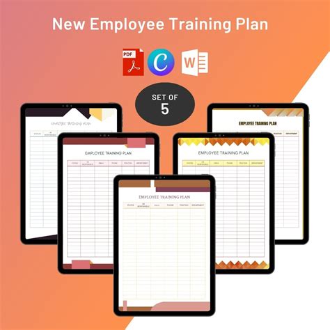 New Employee Training Plan Template Printable In Pdf Word