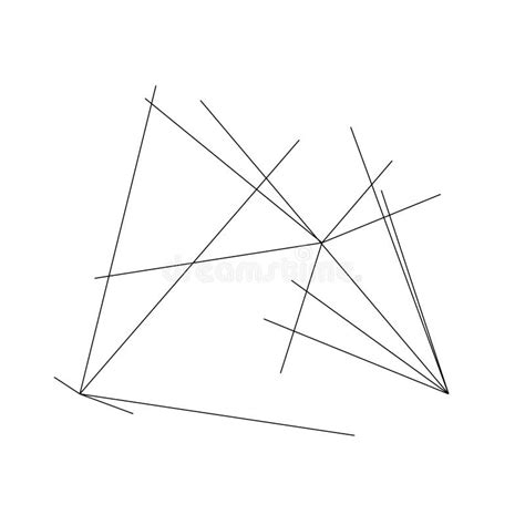 Random Structure Of Angular Geometric Lines Element Irregular Abstract Lines Element Vector